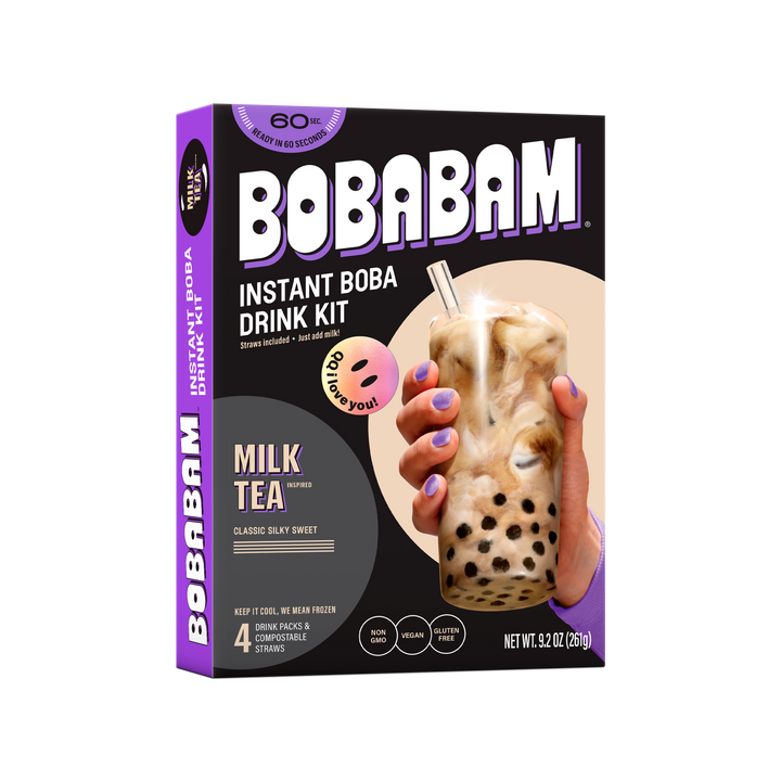 Pancakes Topped with Milk Tea Cream and Boba – BOBABAM