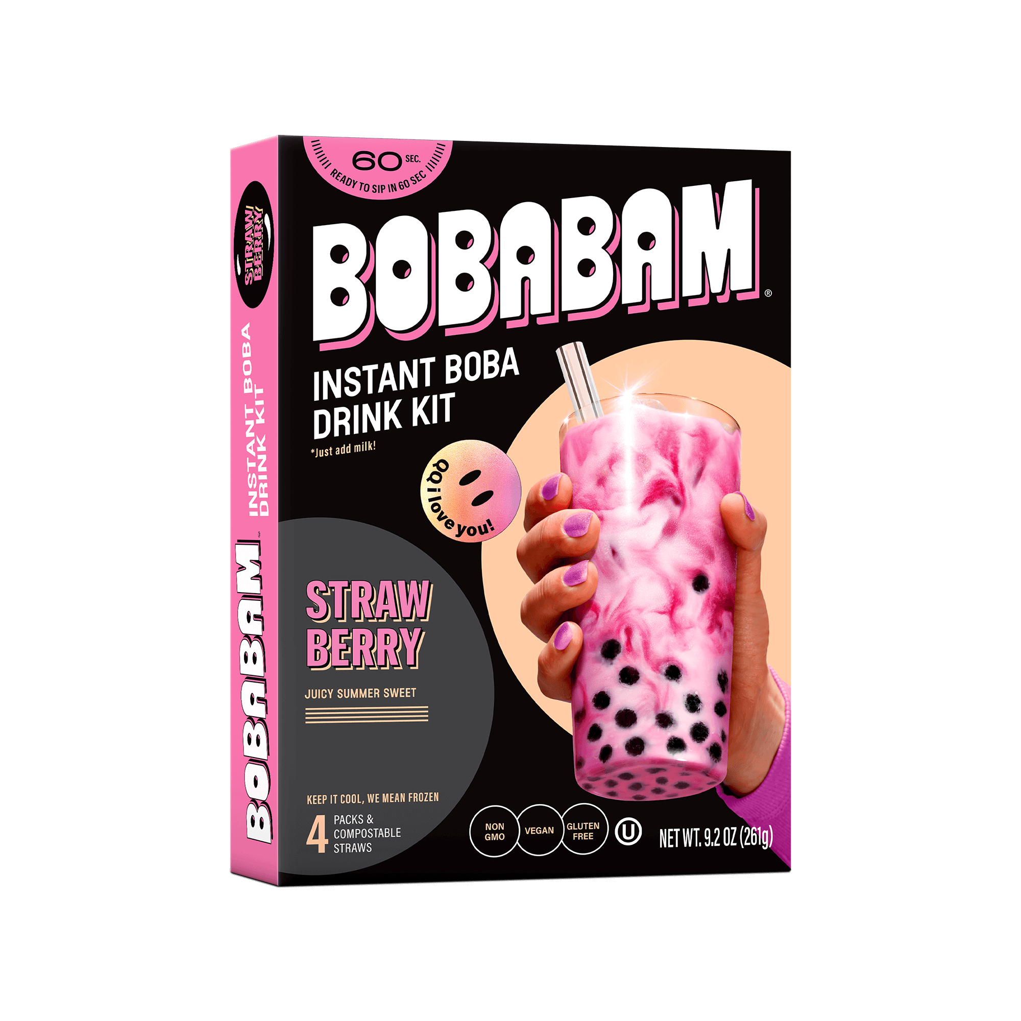 Strawberry Instant Boba Drink Kit – BOBABAM
