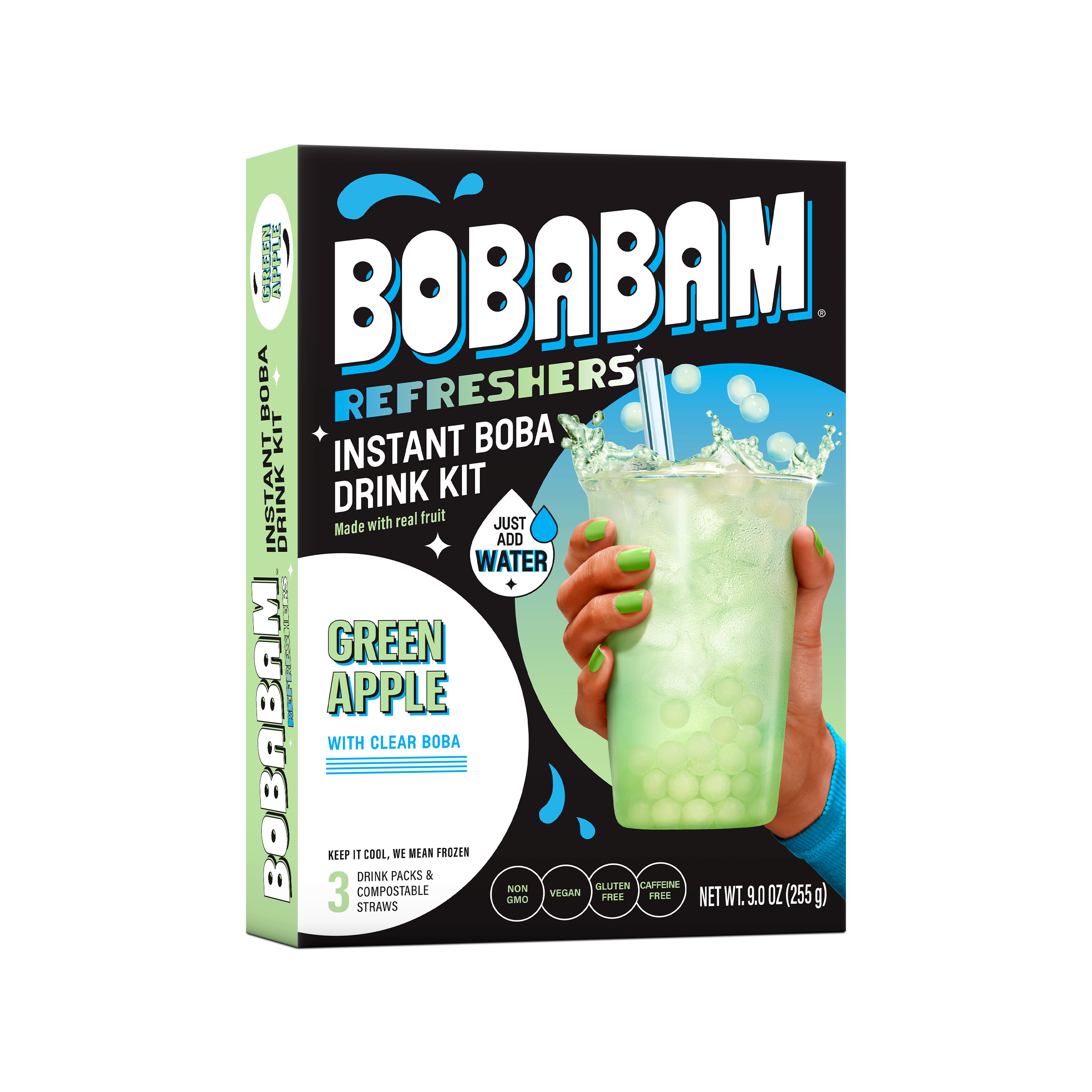 Green Apple Refreshers Instant Boba Drink Kit – BOBABAM