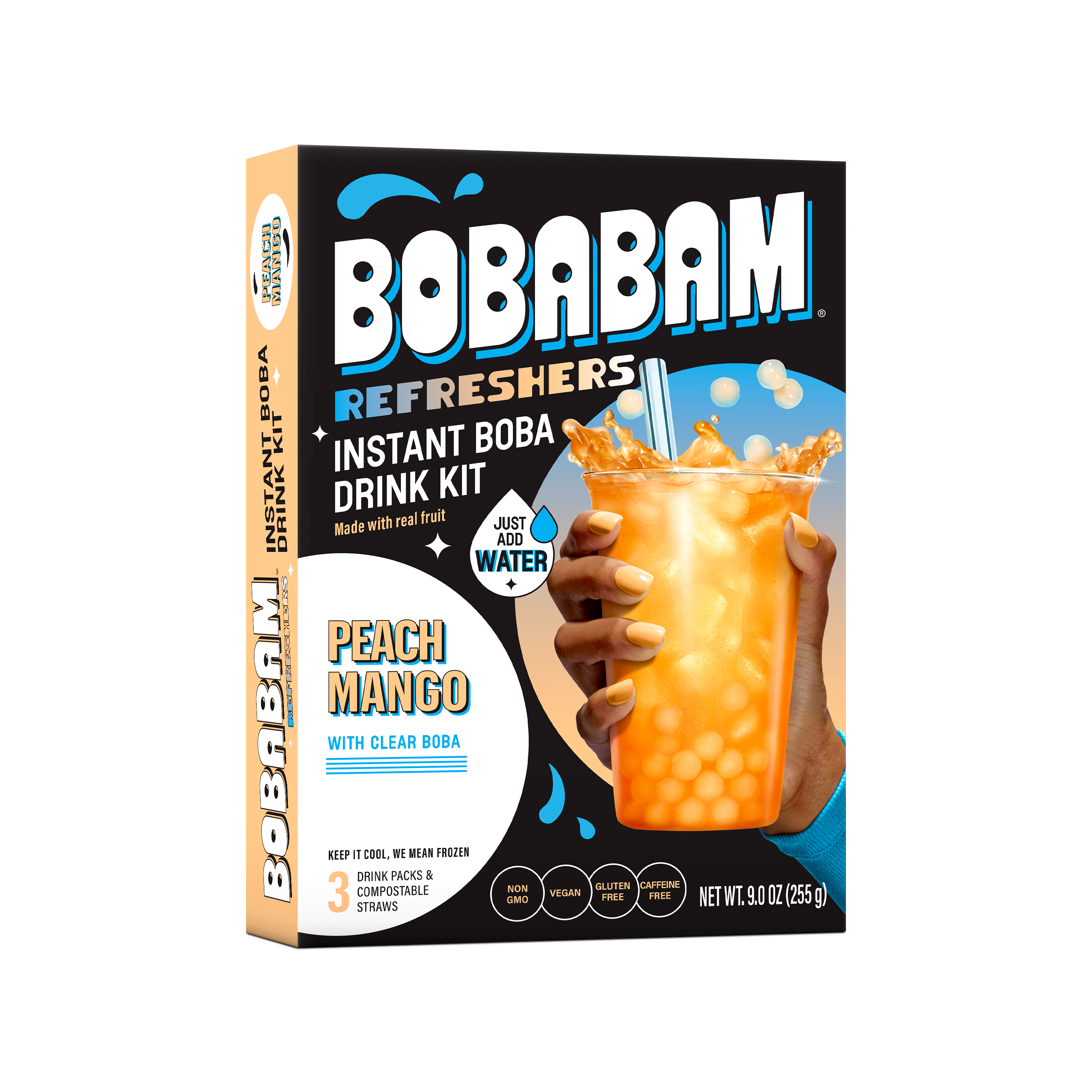 Peach Mango Refreshers Instant Boba Drink Kit – BOBABAM